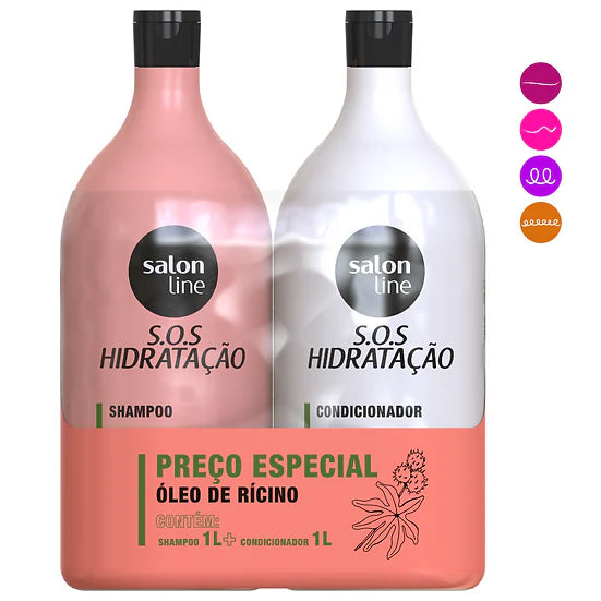 SALON LINE KIT SOS HIDRA TURBINADO 1LT – Valenty Beauty
